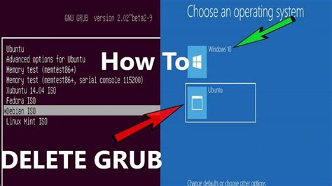 How To Delete Grub From Windows 10 2020 Tutorial Dual Boot Any Linux Grub Remove Yandex