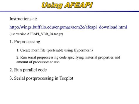 2d afeapi overview goals design space filling curves code structure