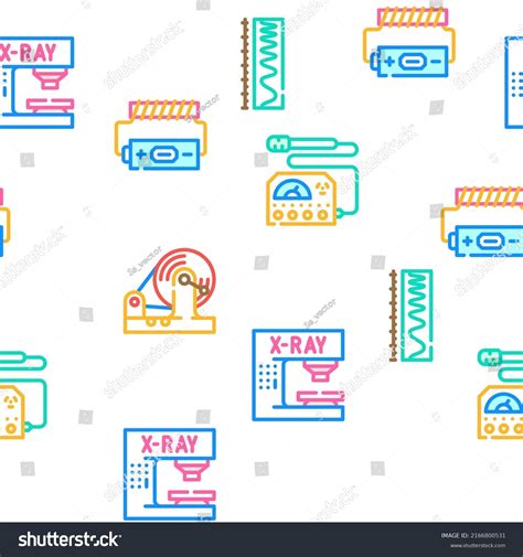 Electromagnetic Science Physics Vector Seamless Pattern Stock Vector Royalty Free