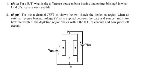 solved 1 5pts for a bjt what is the difference between base