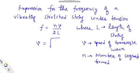 solved a stretched string of length l is observed to vibrate in three