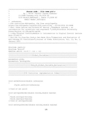 Implementing Pid Controller In C Programing Pdf
