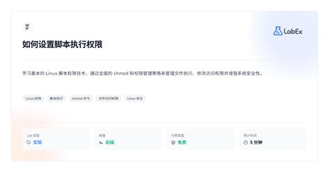 如何设置脚本执行权限 Labex