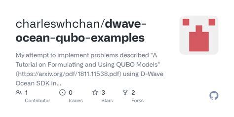 GitHub Charleswhchan Dwave Ocean Qubo Examples My Attempt To