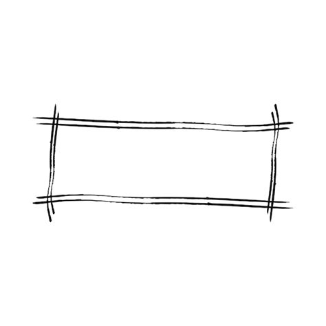 Premium Vector Frame Rectangle Elongated Texture Element Outline Border Grunge Shape Icon