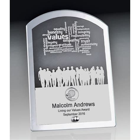 Mirror Edged Clear Glass Arch