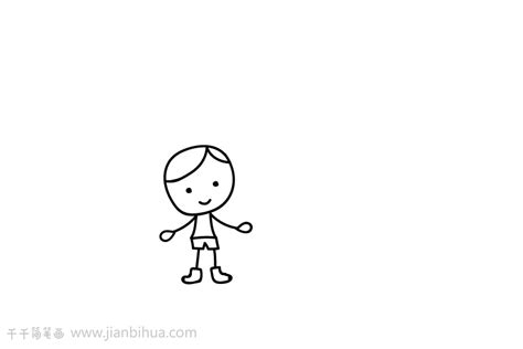 打伞的小男孩和小女孩简笔画 女孩简笔画