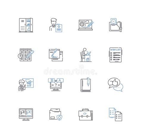 Copy Crafting Line Icons Collection Persuasion Intrigue Clarity