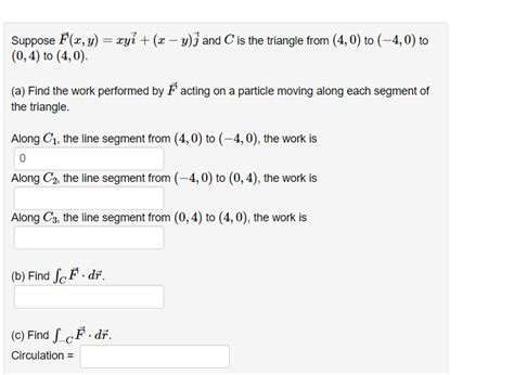 Solved Suppose Vec F X Y Xyvec I X Y Vec J And C Is Chegg Com