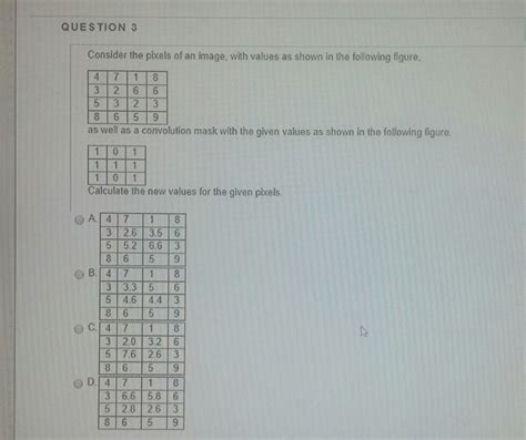 solved consider the pixels of an image with values as shown