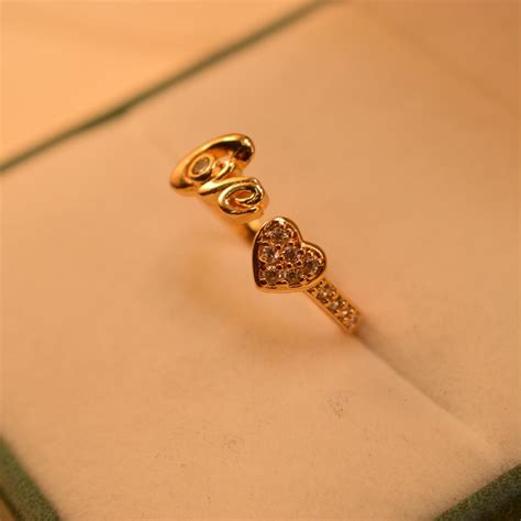 Glamorous Design 24k Gold Plated Ring For Girlswomen