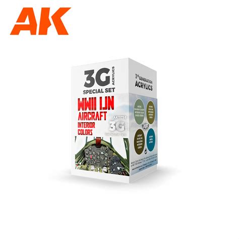 Ak11738 Ak Interactive Набор акриловых красок Цвета интерьера самолета Ijn Краски Ak