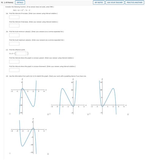Solved Consider The Following Function If An Answer Does Chegg