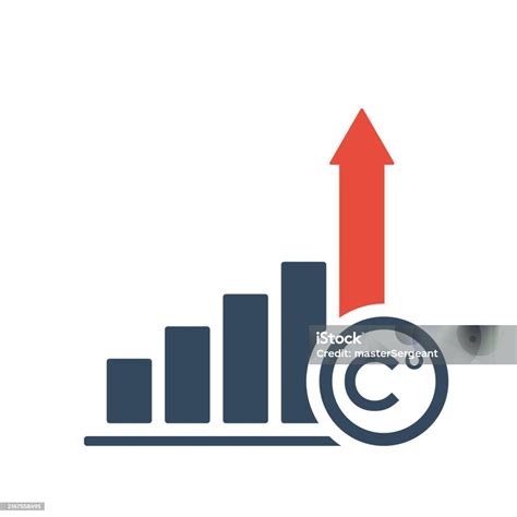 상승 추세와 빨간색 위쪽 화살표와 섭씨도 기호가 있는 막대 차트 기후 변화 벡터 기호 계절에 대한 스톡 벡터 아트 및 기타 이미지 계절 그래프 긍정적인 감정 표현