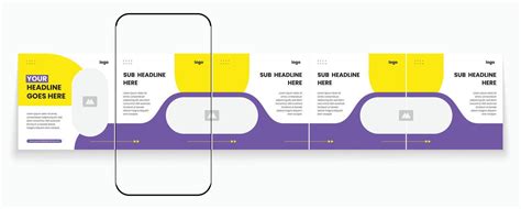 Carousel Banner Design With Editable Cellphone Mockup Cellphone