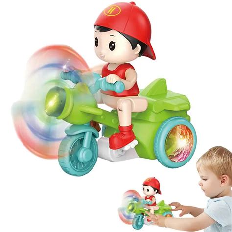 푸시 풀 전동 회전식 스턴트 바이크 오토바이 장난감 절묘한 퍼포먼스 차량 재미있는 조명 생일 부활절 티몬