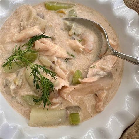 Creamy Seafood Chowder Recipe Crinkled Cookbook