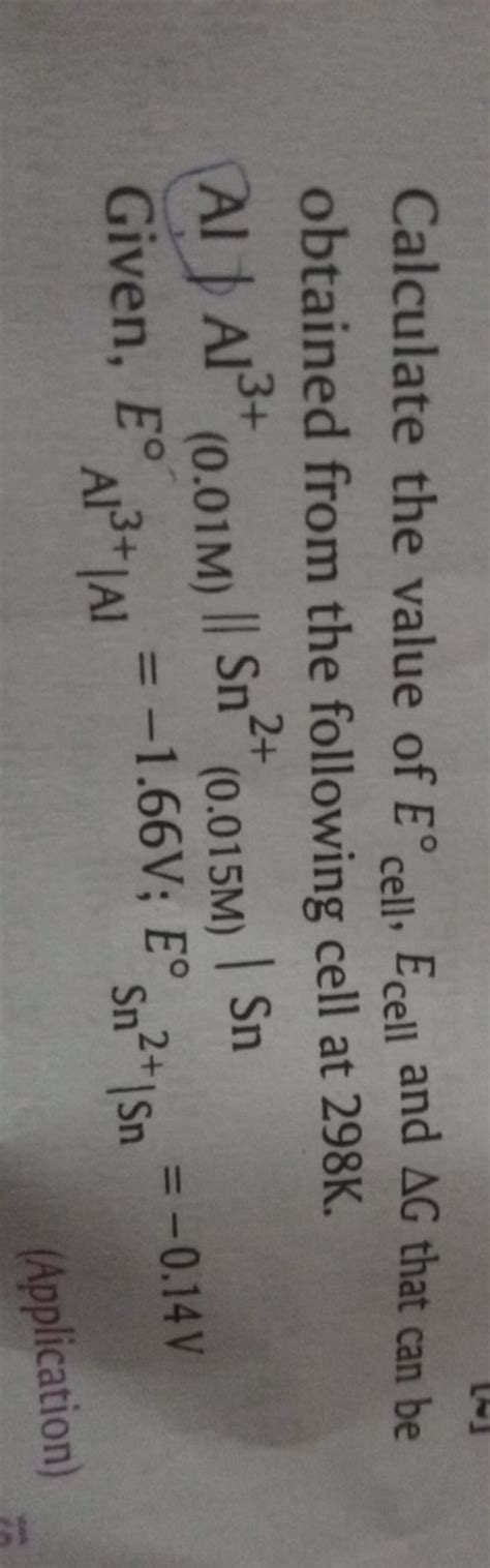 Calculate the value of Ecell Ecell and ΔG that can be obtained from