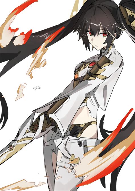 Lucia Pyroath Pgr Lucia Pgr Punishing Gray Raven Highres 1girl Black Hair Clothing