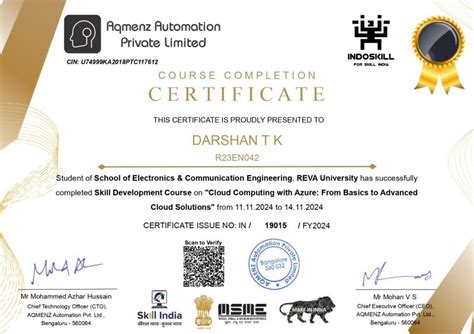 Microsoftazure Cloudcomputing Skilldevelopment Darshan T K