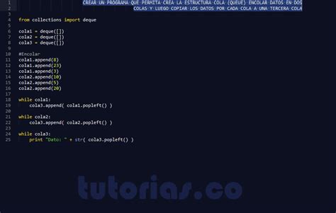 Colas Python Concatenar Colas