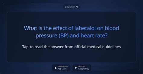 What Is The Effect Of Labetalol On Blood Pressure Bp And Heart Rate