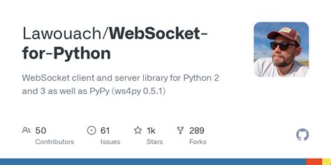 Github Lawouachwebsocket For Python Websocket Client And Server