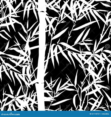 Bamboo Leaf Background Floral Seamless Texture With Leaves Stock