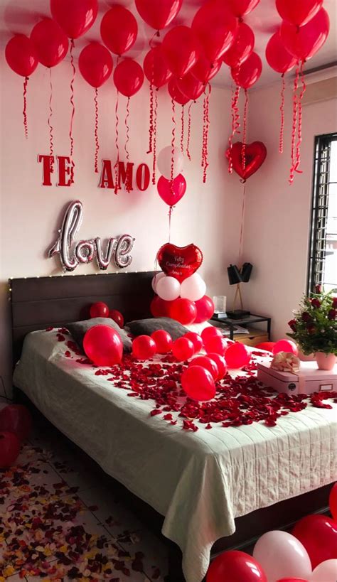 Arreglo En Cuarto Romantic Bedroom Valentine Bedroom Decor Wedding