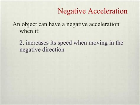 Negative Acceleration Ppt Negative Acceleration Ppt