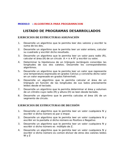 Algoritmos Pdf Lenguaje De Programación Programación De Computadoras
