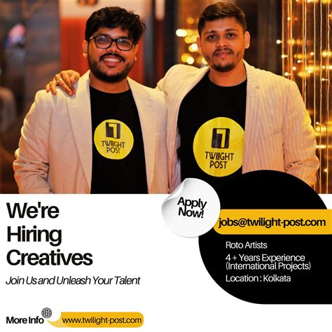 Anuradha Mondal On Linkedin Vfxinbengal Joinourteam Twilightpost Kolkatahiring