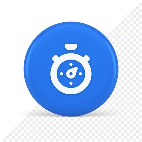 Premium Psd Stopwatch Button Timer Speed Time Counting Application Panel Interface 3d