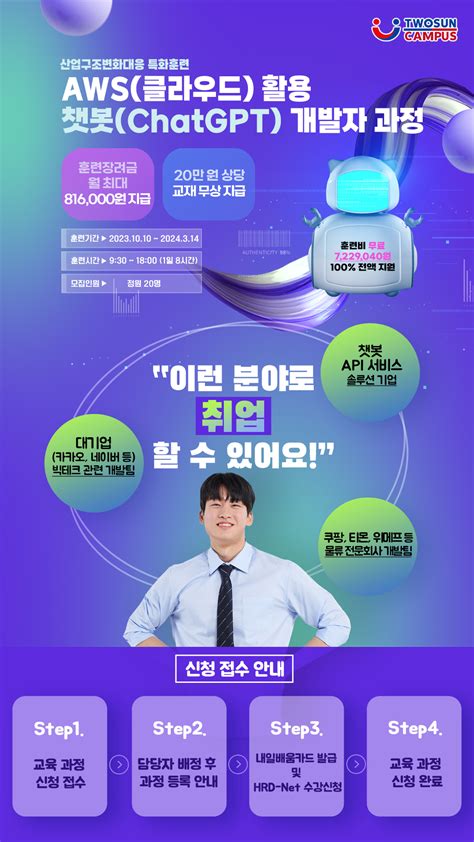 투썬캠퍼스 Aws클라우드활용 챗봇챗gpt개발자 과정 요즘것들