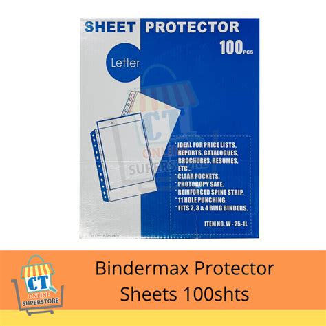 Bindermax Arch File Protector Sheets 100shts Lazada Ph