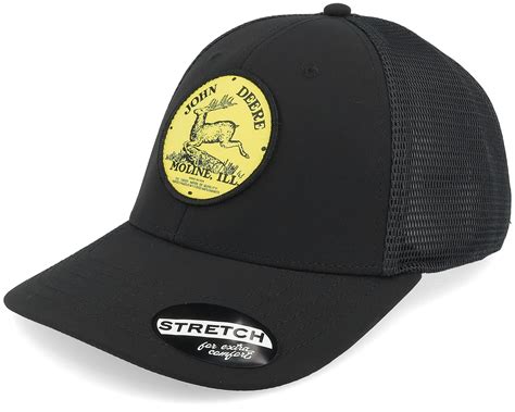 Vintage Round Patch Black Trucker