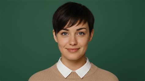 Pixie Cut Kapsel Met Een Pony Die Hoog Boven De Wenkbrauwen Zit