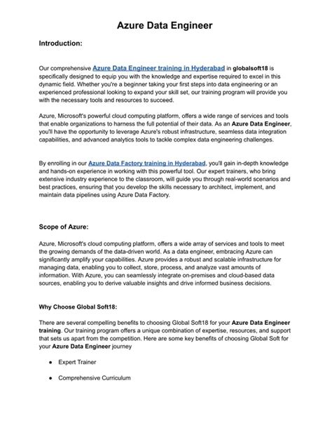 Ppt Azure Data Engineering Tools For Data Engineers Powerpoint