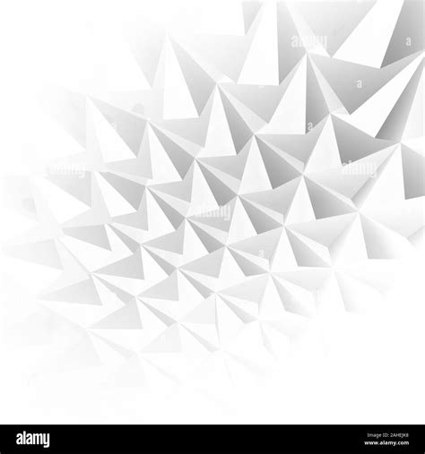 Abstract White Digital Pattern Square Background Texture With Low Poly Triangular Surface