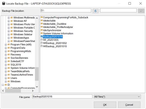 Ssms How Can I Restore My SQL Server Database In MSSMS Stack Overflow