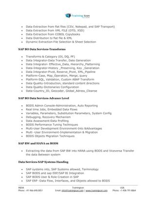 SAP BODS ONLINE TRAINING PDF