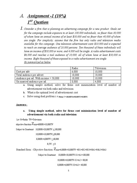 Assignment Economics 1docx Pdf Production Function Business Process