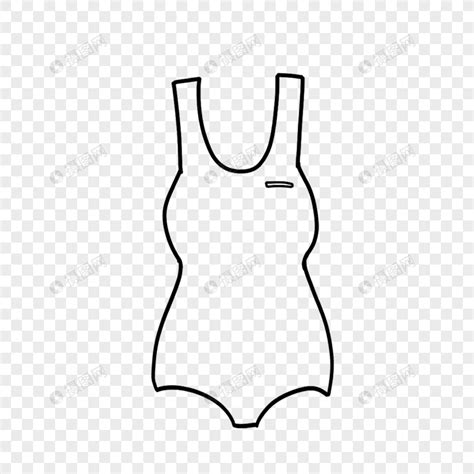 女士泳衣简笔画线稿元素素材下载 正版素材401690639 摄图网