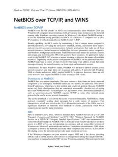 NetBIOS Over TCP IP And WINS Netbios Over Tcp Ip And Wins Pdf PDF PRO
