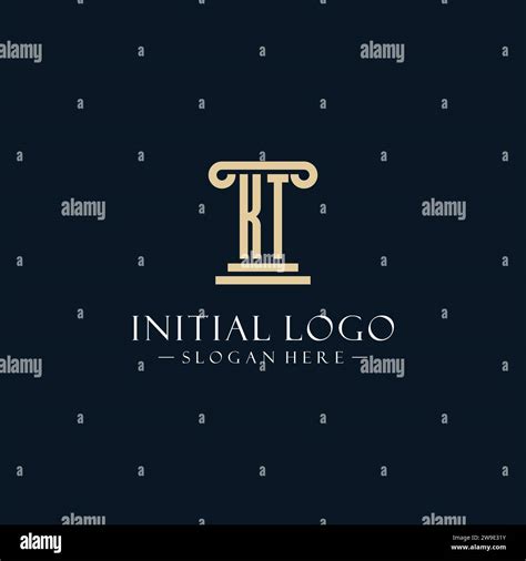 Kt Initial Monogram Logos With Pillar Shapes Style Design Ideas Stock Vector Image And Art Alamy