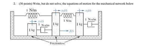 [solved] 2 30 Points Write But Do Not Solve The Equations Of Motion For Course Hero