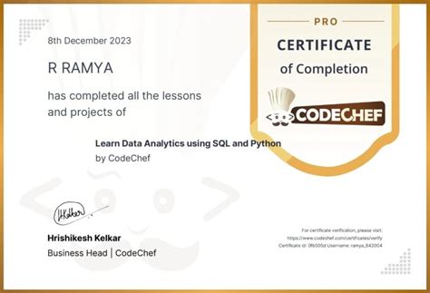 ramya ramesh on linkedin completing data analytics using sql and