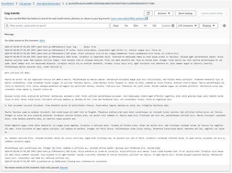 python aws glue logs are corrupted stack overflow
