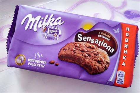 Печенье Милка с кусочками: виды (sensations с нежной начинкой, choco ...
