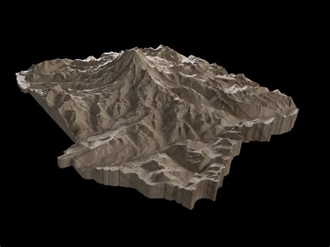 Mount Rainier National Park Washington Stl File For Cnc Milling 3d